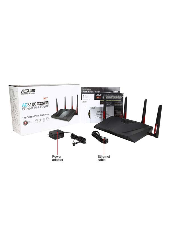 ASUS RT-AC88U, AC3100 Dual Band Gigabit WiFi Gaming Router with MU-MIMO | RT-AC88U